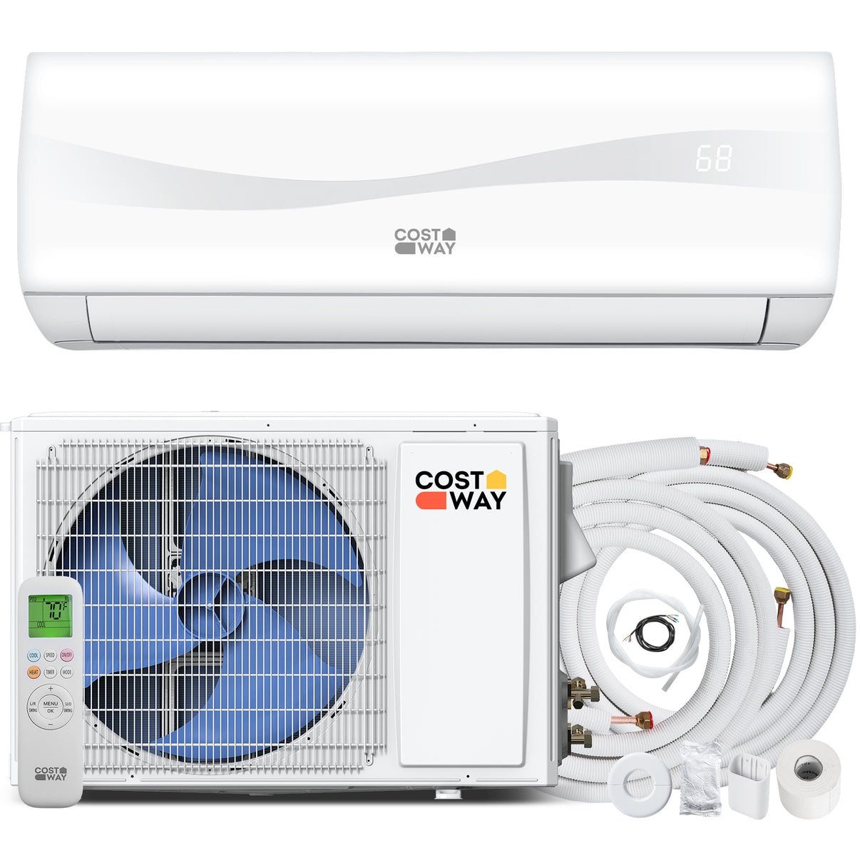 12000 BTU 20 SEER2 115 V Mini Split Air Conditioner with Heat Pump ...