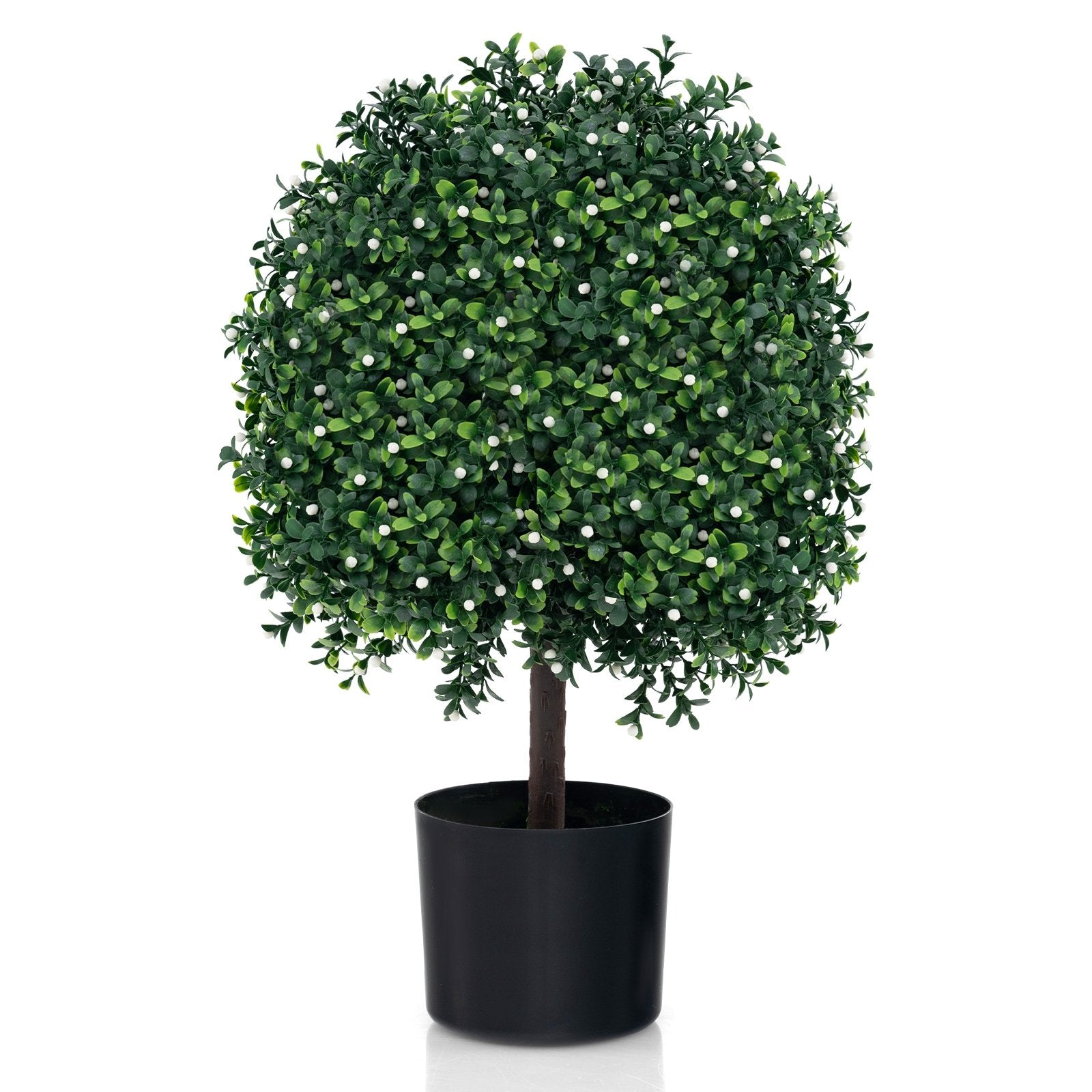 Artificial Boxwood Topiary Ball Tree Faux Bushes Ball Plants with UV R ...